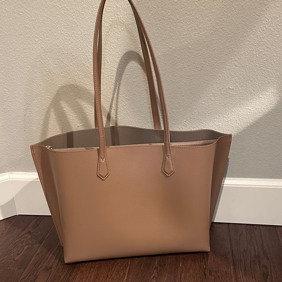 Quince | Bags | Quince Italian Leather Triple Compartment Shopper Tote ...